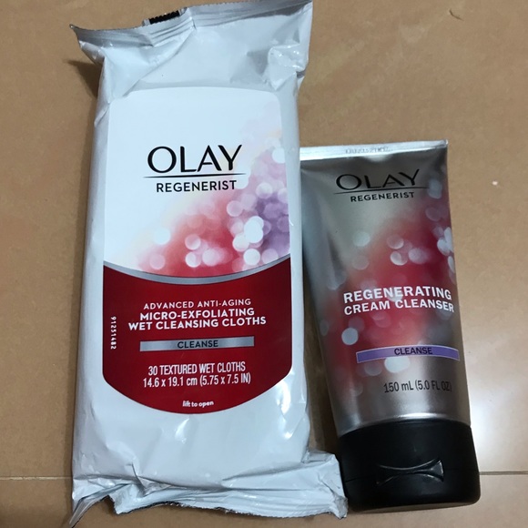 OLAY | Makeup | Olay Regenerating Cream Cleanser Face Wipes Bundle Set ...